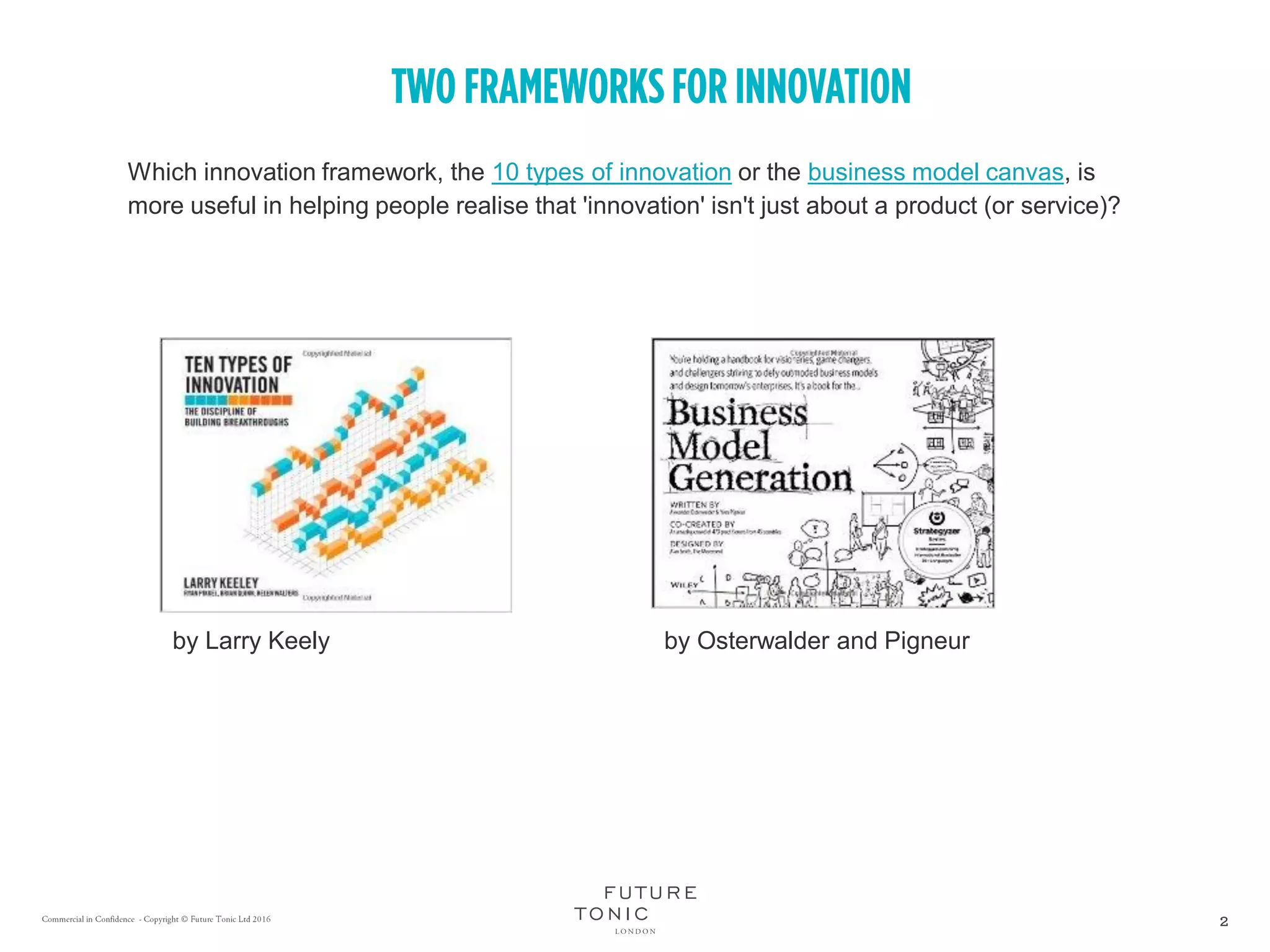 Which Innovation Framework do you use, the 10 types of innovation or ...