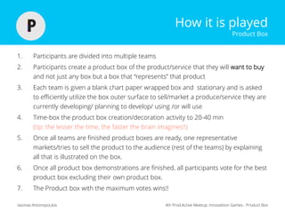 Innovation games and product box presentation | PPT