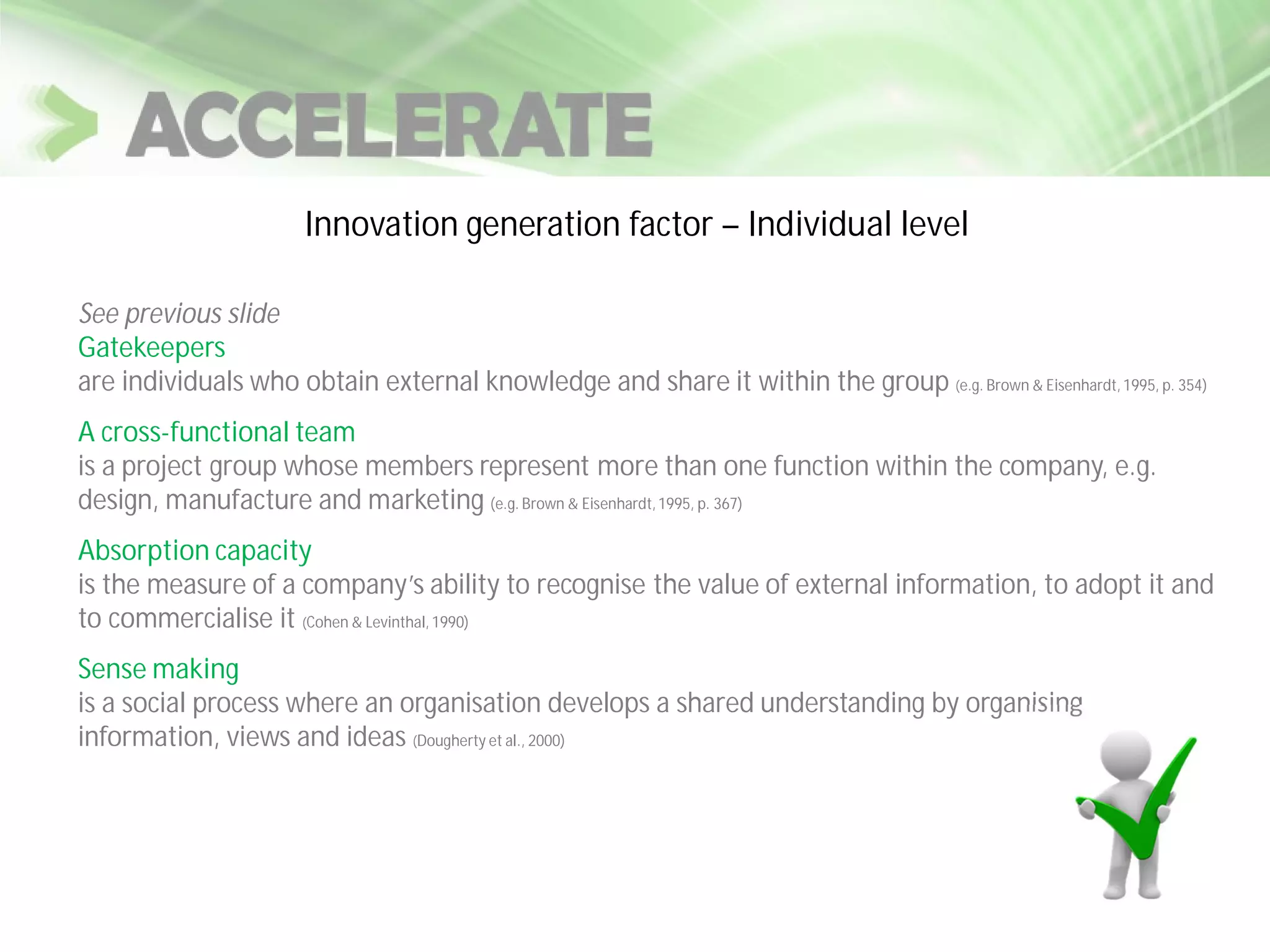 Innovation generation factors | PPT