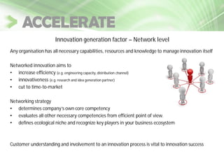 Innovation generation factors | PPT