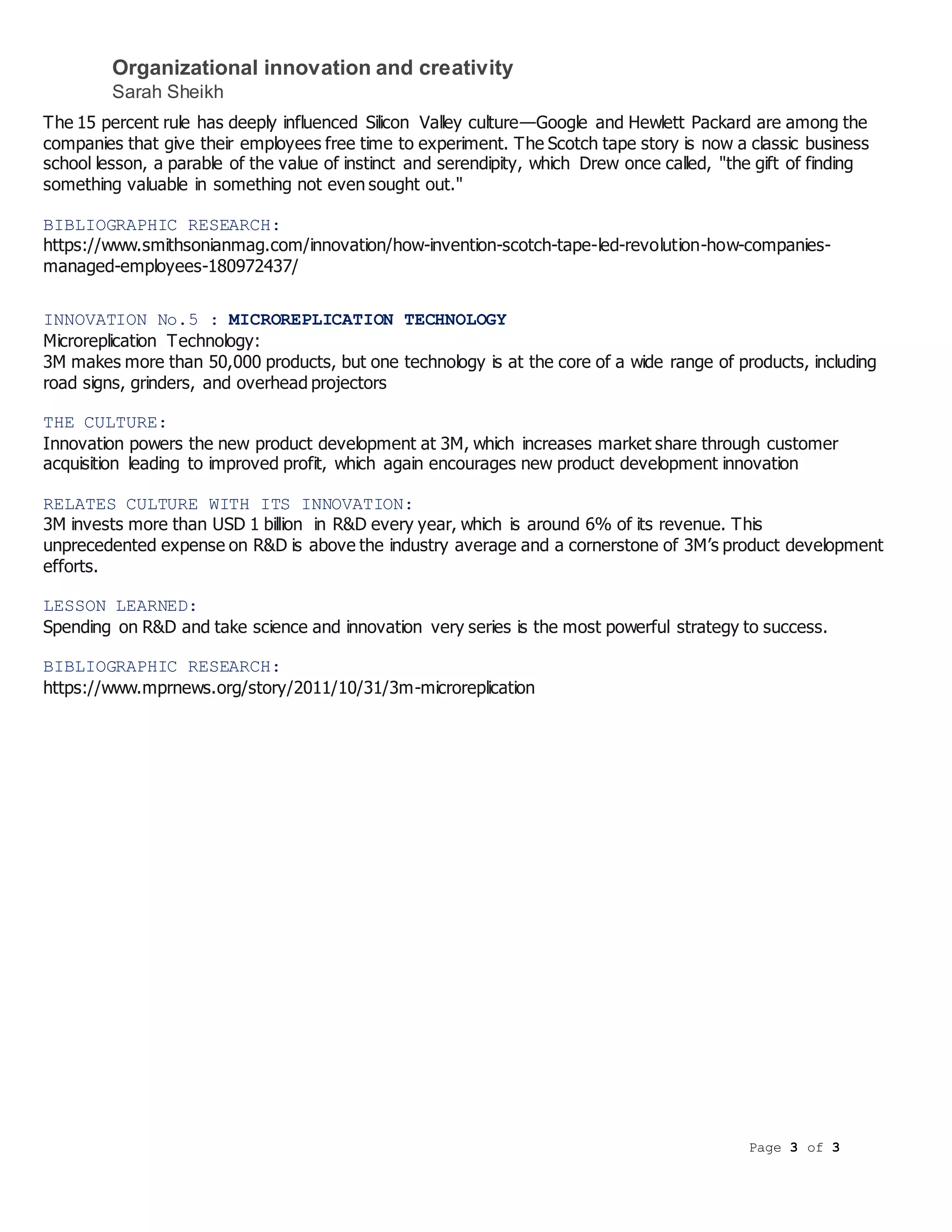 Innovation homework | DOCX