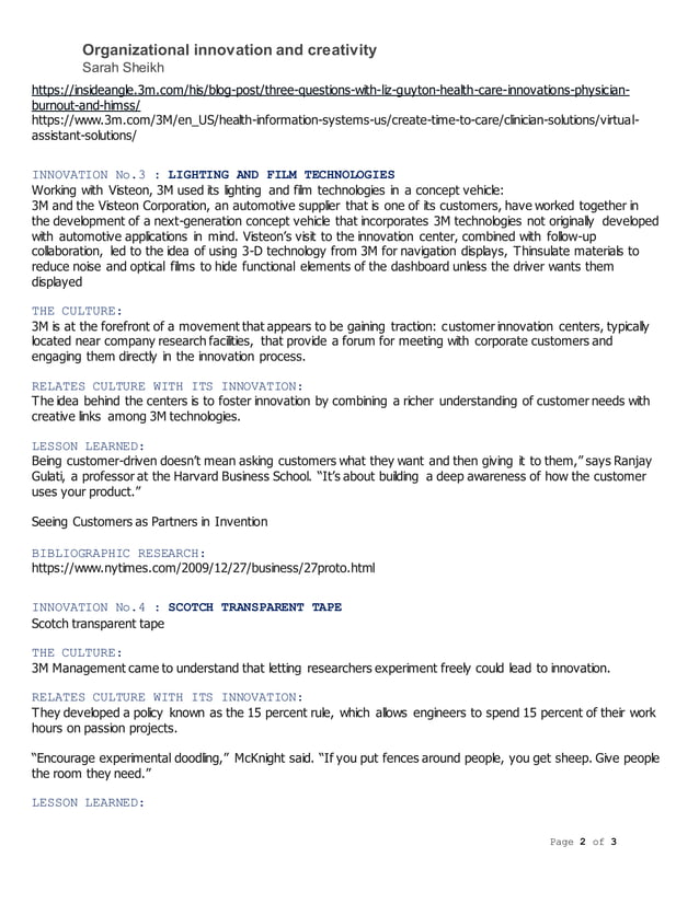 Innovation homework | PDF