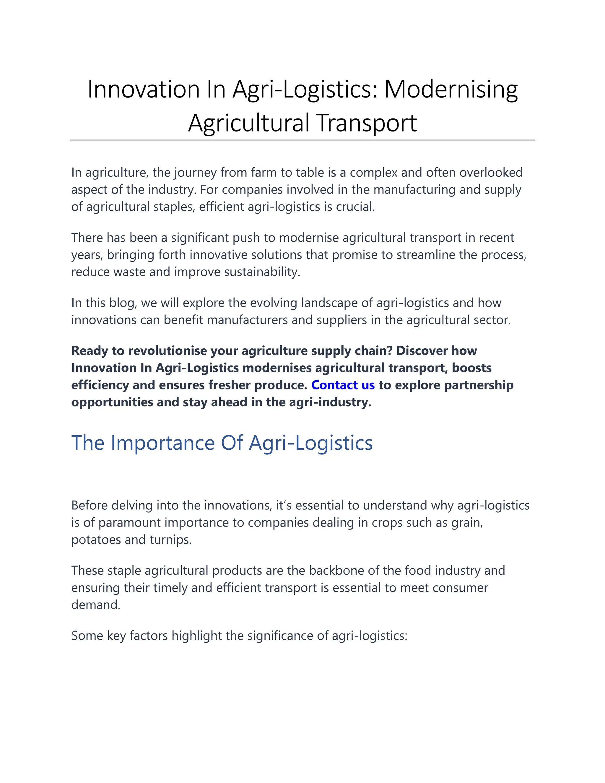 Innovation In Agri-Logistics - Modernising Agricultural Transport.pdf