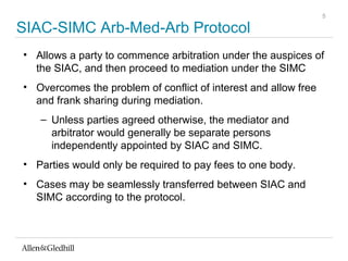 Innovation in arbitration – the singapore experience | PPT