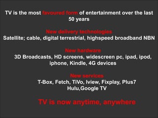 Innovation in broadcasting and free to air tv | PPT