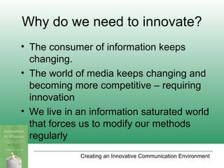 Innovation in Communications | PPT | Business | Business and Finance