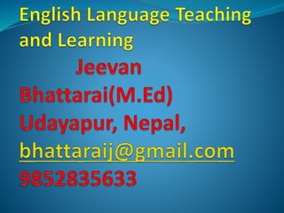 Innovation in english language teaching and learning 1 | PPTX