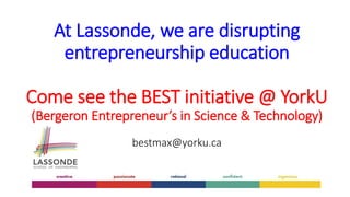 Innovation in entrepreneurship education | PPTX