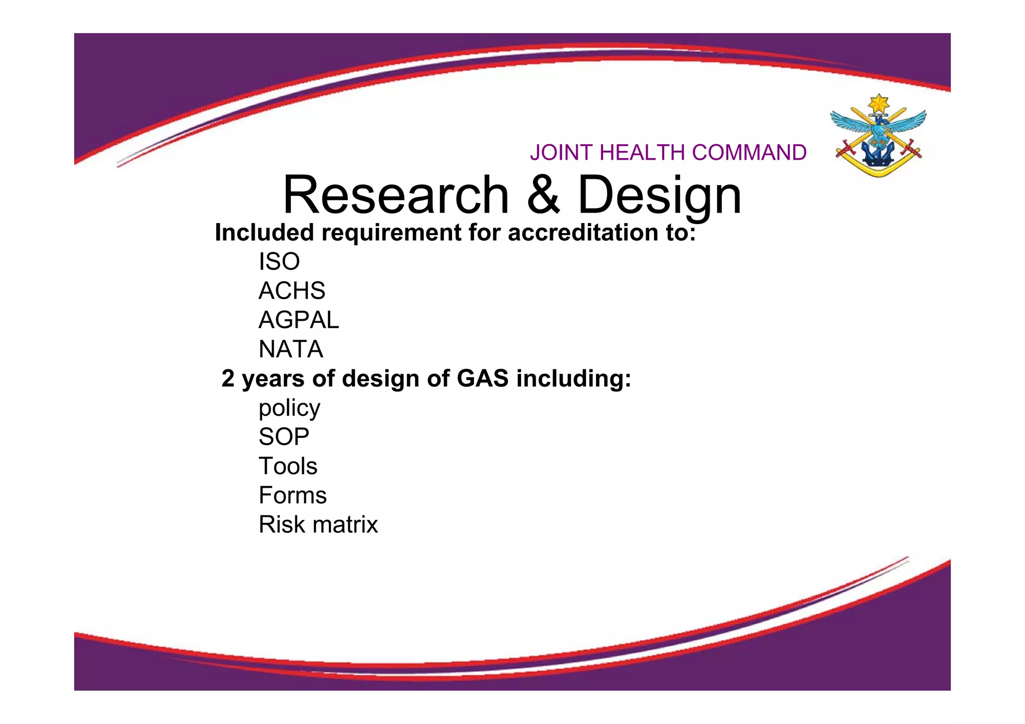 Innovation in joint health command clinical governance murphy | PPT