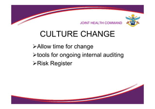 Innovation in joint health command clinical governance murphy | PPT