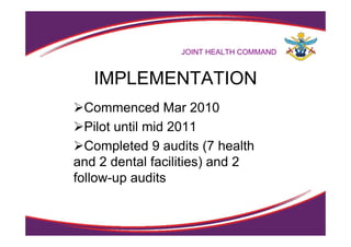 Innovation in joint health command clinical governance murphy | PPT