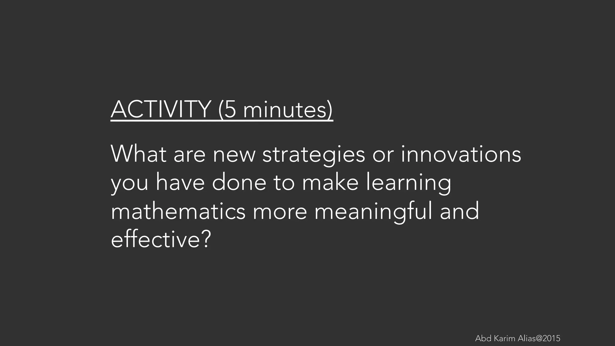 Innovation in Mathematics Teaching | PDF