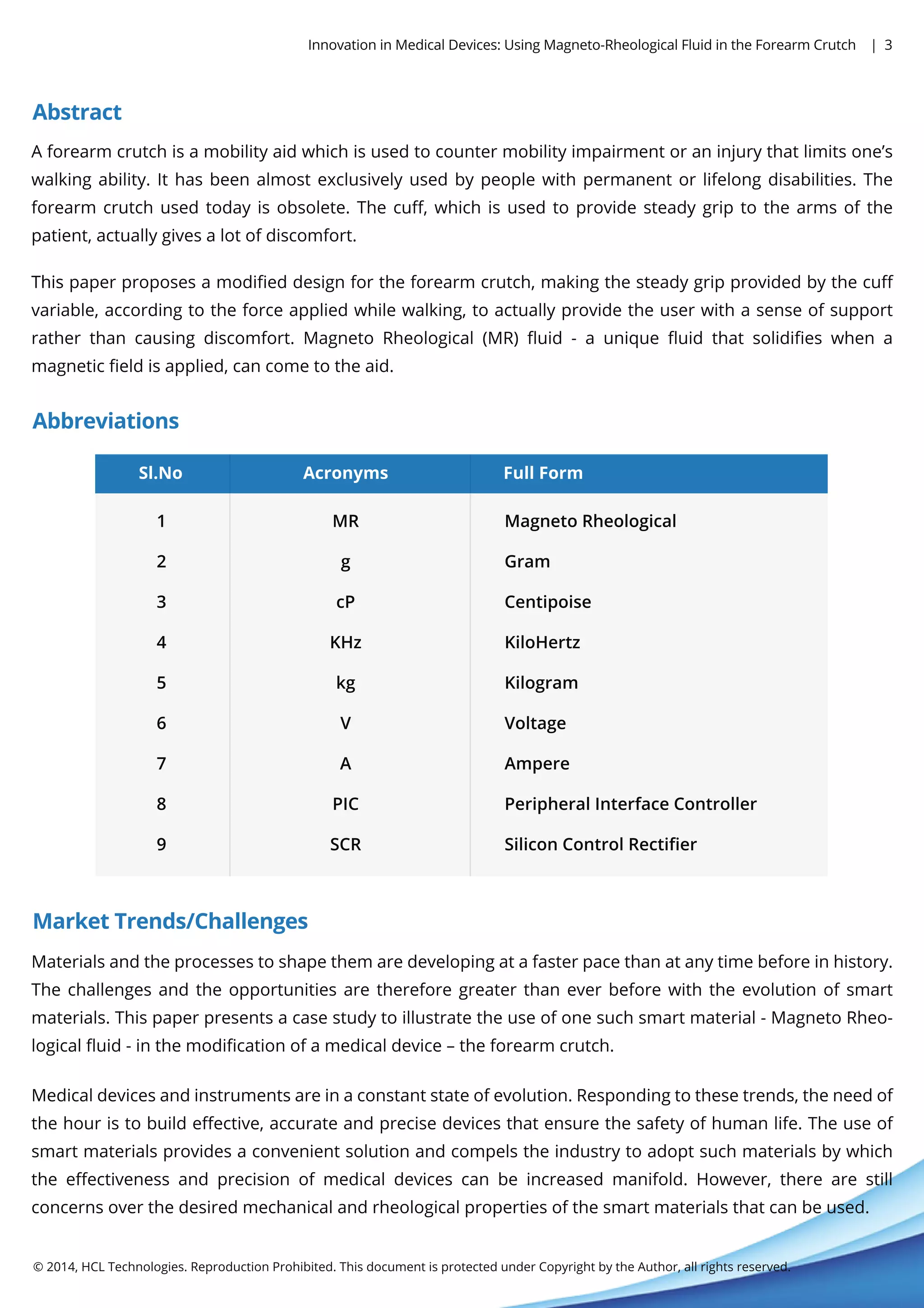 Innovation in Medical Devices: Using Magneto-Rheological Fluid in the ...