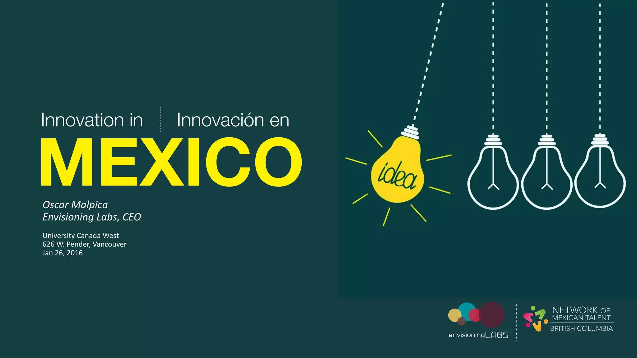 Innovation in Mexico - Jan 2016 | PPT