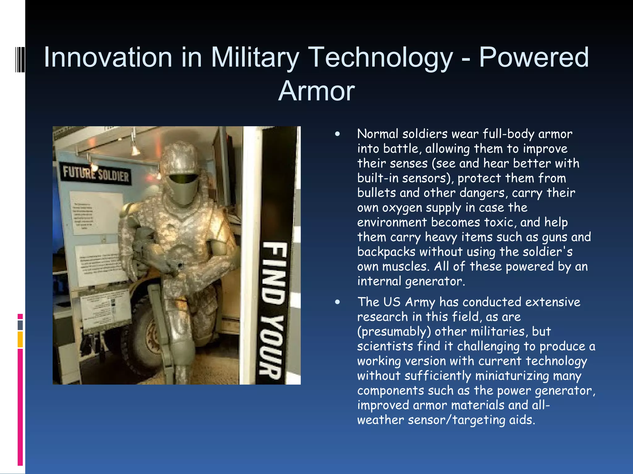 Innovation In Military Technology | PPT