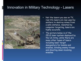 Innovation In Military Technology | PPT