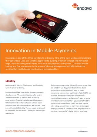Innovation in Mobile Payments | PDF