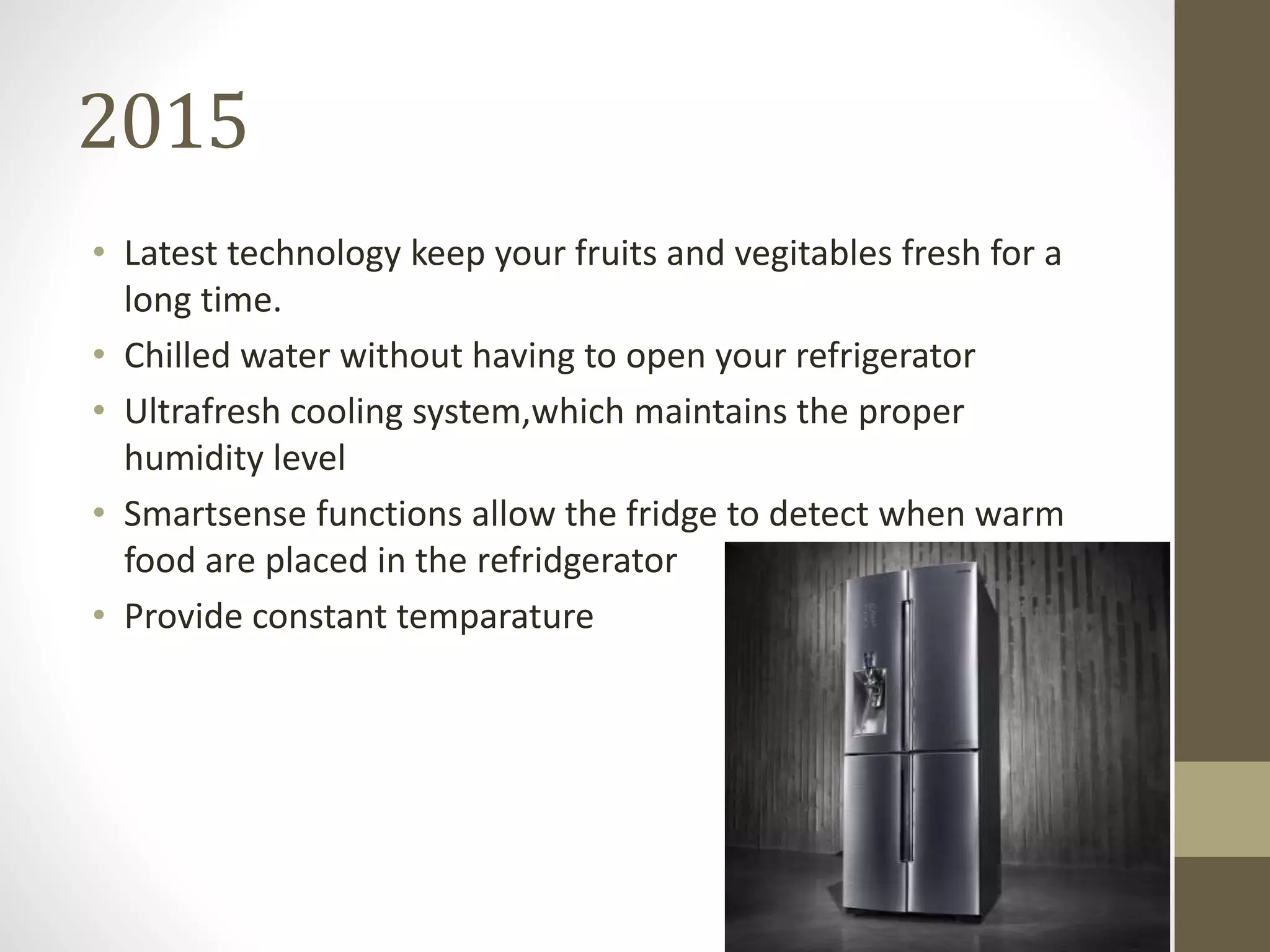Innovation in refrigerators | PPTX