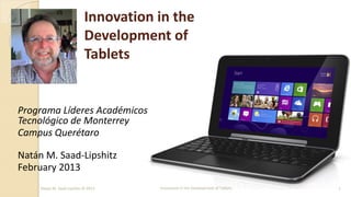 Innovation in the development of tablets main | PDF
