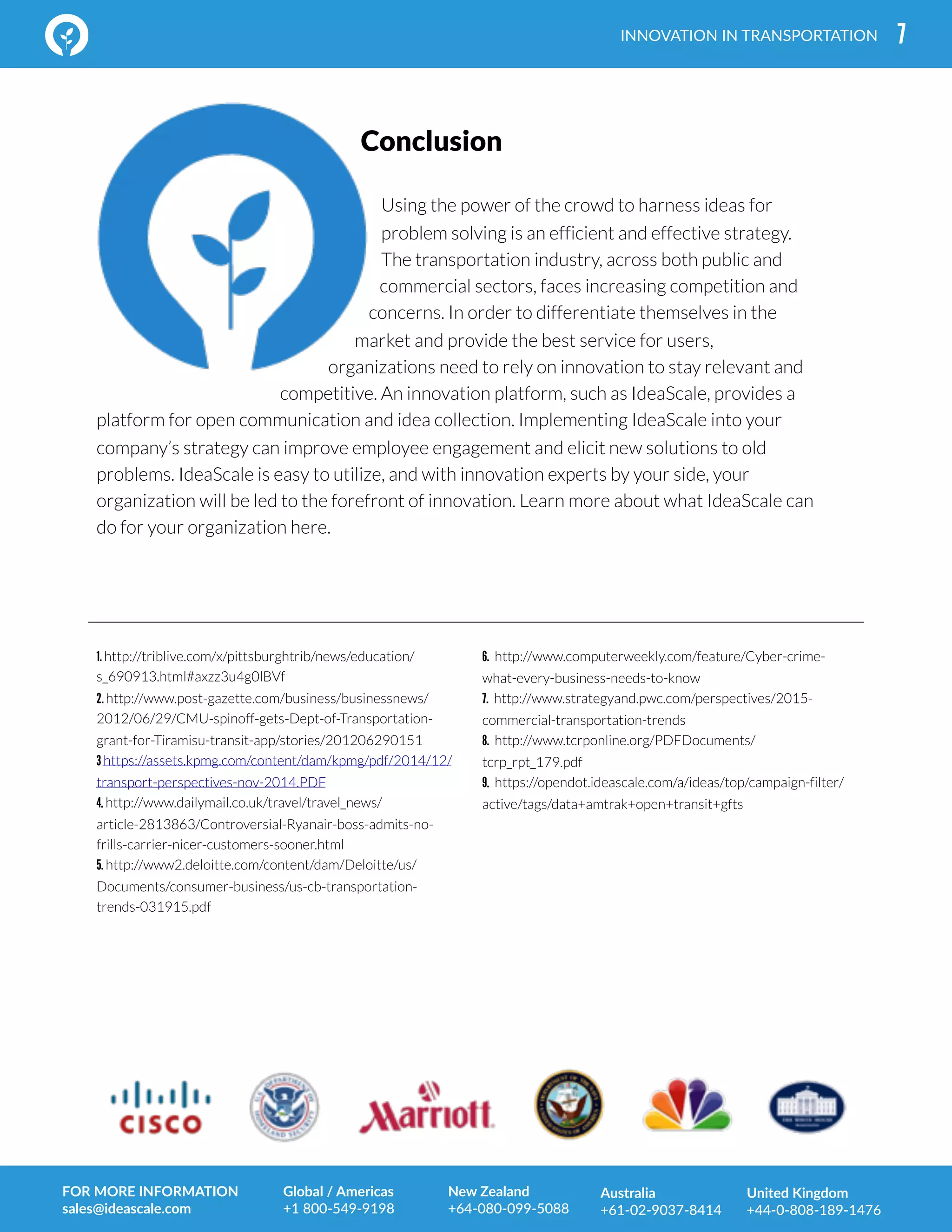 White Paper: Innovation in Transportation | PDF