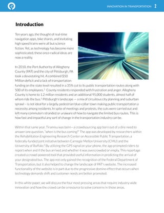White Paper: Innovation in Transportation | PDF
