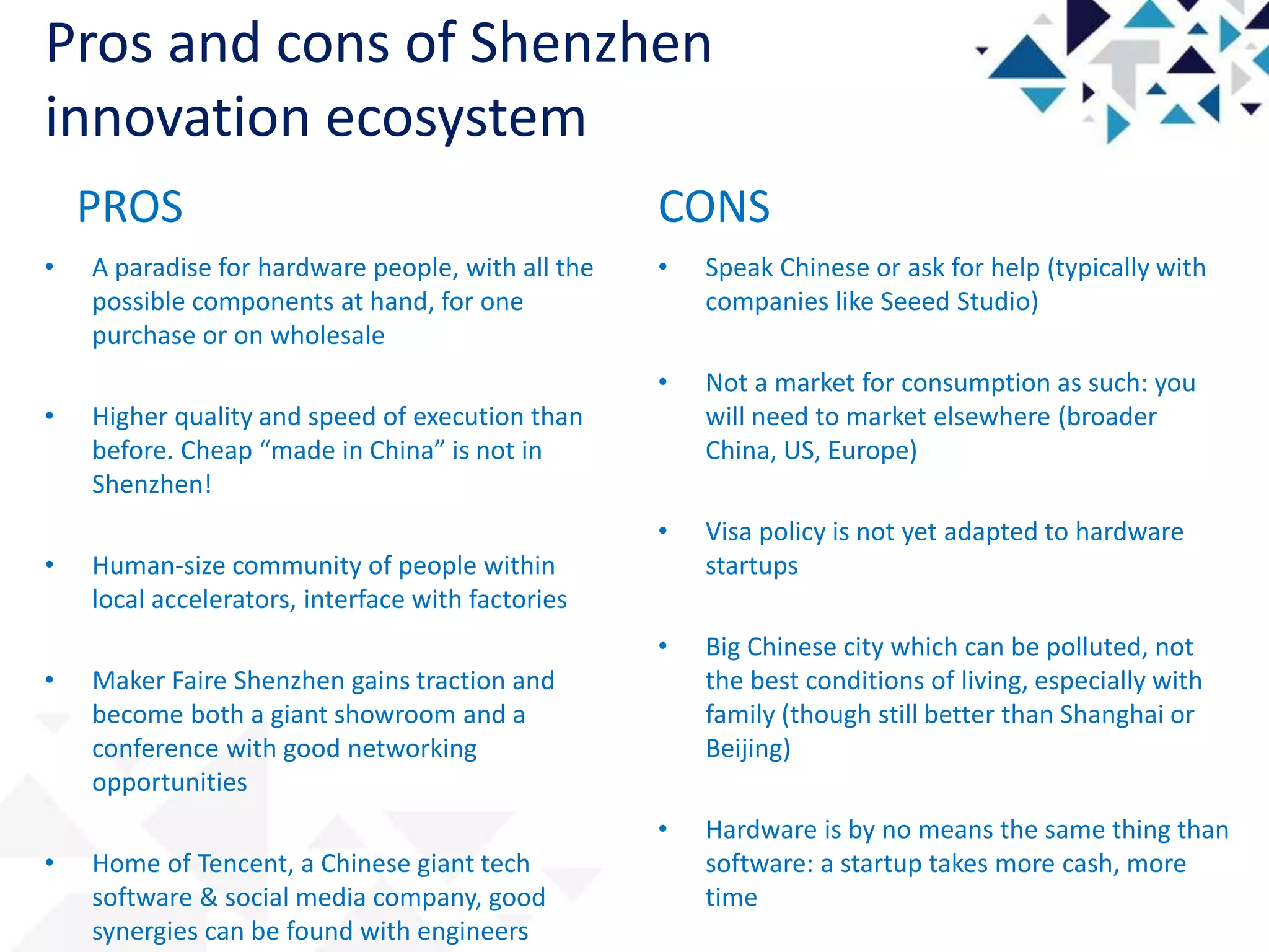 Innovation is everywhere - Shenzhen (China) startup ecosystem (2014) | PPTX