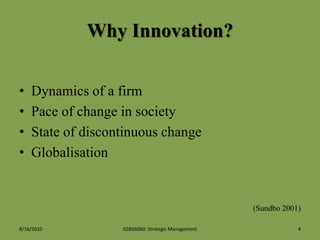 Innovation-Strategic Management | PPTX