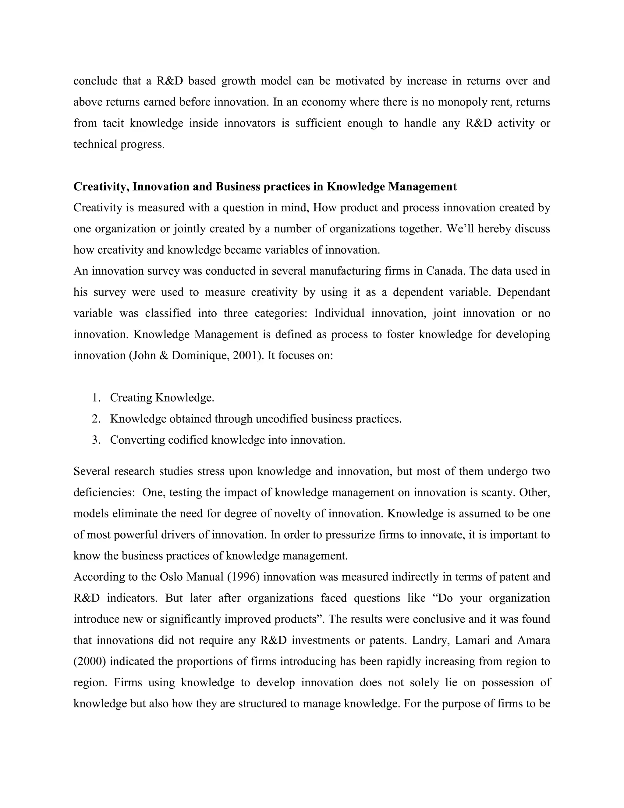 Innovation & Knowledge Management | DOCX