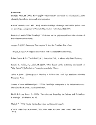 Innovation & Knowledge Management | DOCX