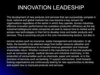 Innovation Leadership Part3 | PPT | Business Administration | Business