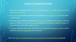 Innovation lecture for shanghai final | PDF | Business | Business and ...
