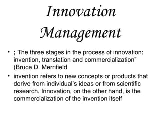 Innovation management | PPT