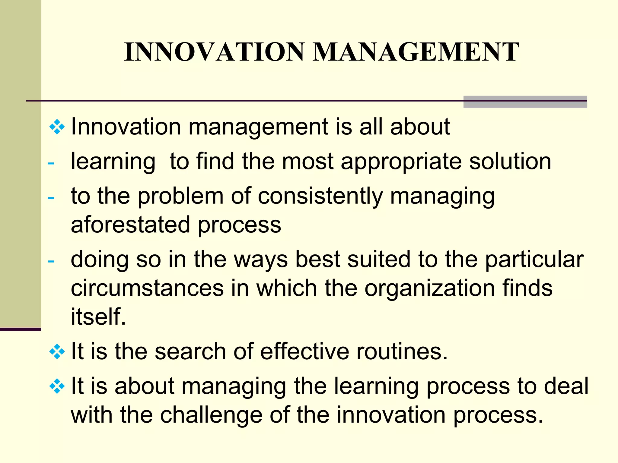 Innovation management | PPTX