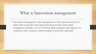 Innovation management | PPT