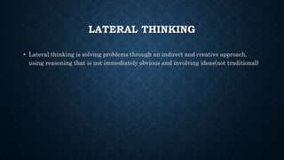 Lateral Thinking | PPTX