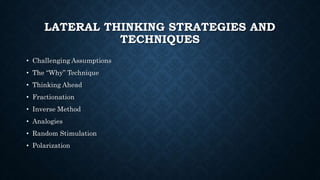 Lateral Thinking | PPTX