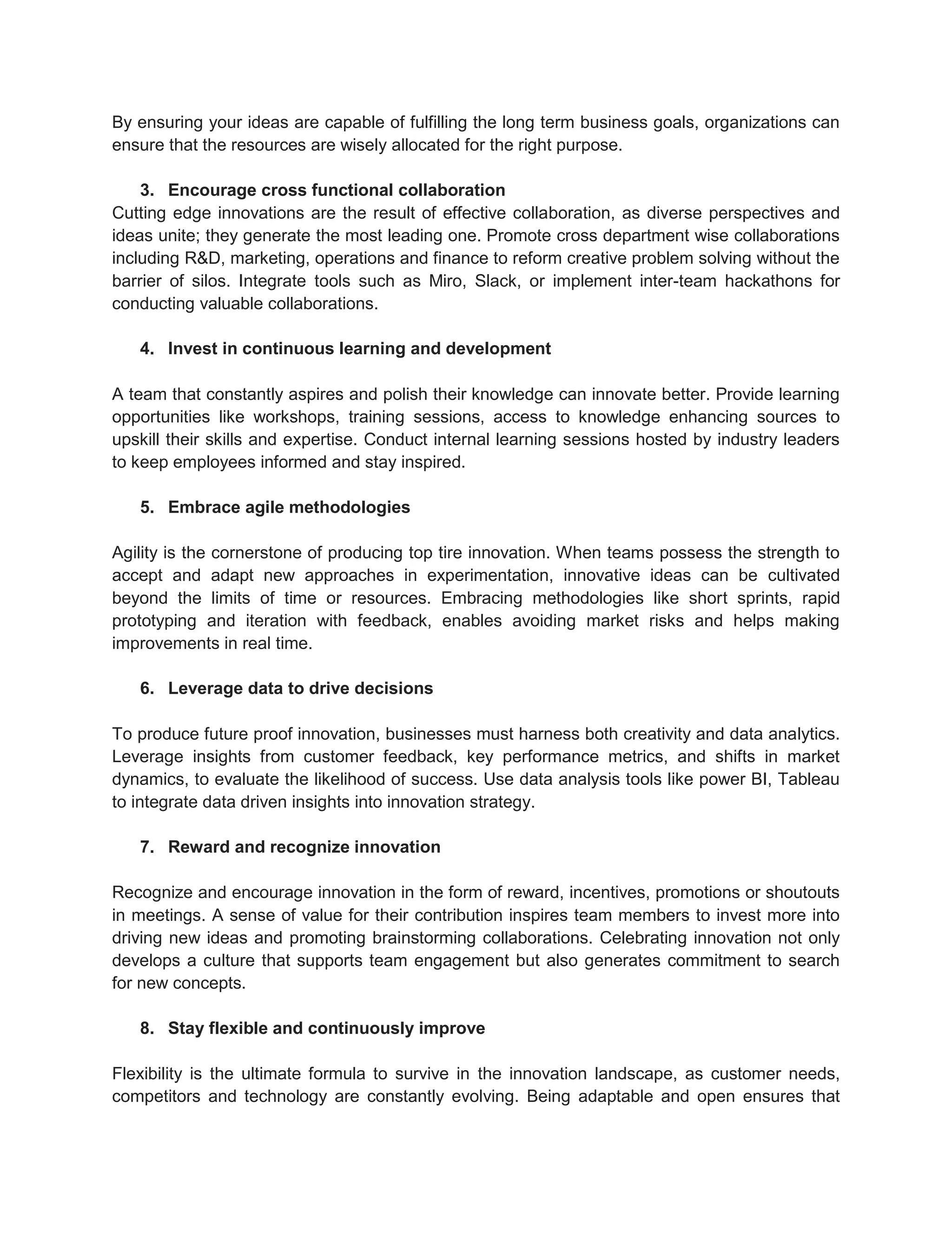 Innovation Management - 8 Tips for Successful Strategies | PDF