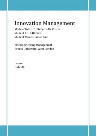 Innovation management case study | PDF