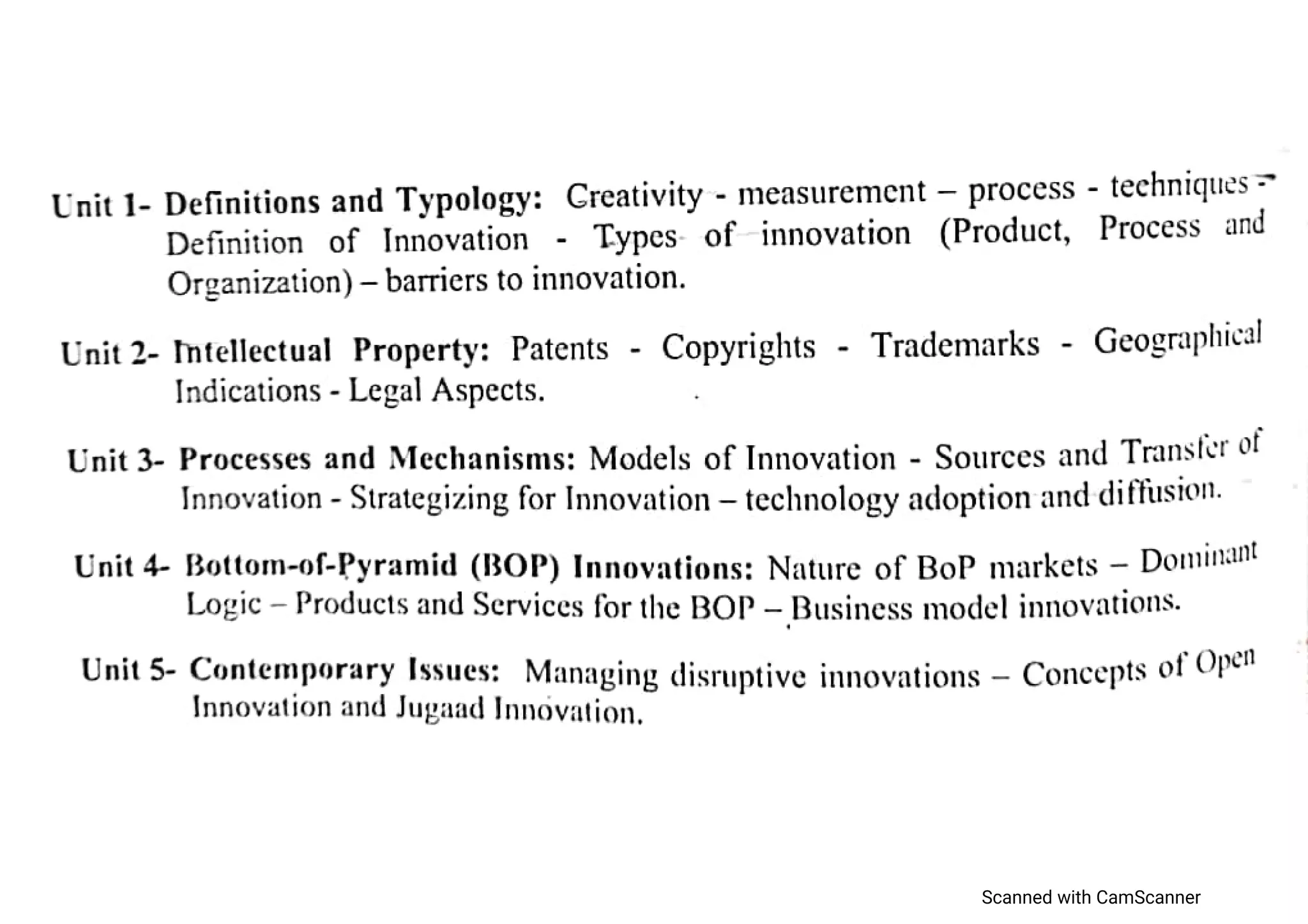 Innovation management, intellectual property, processes and mechanisms ...