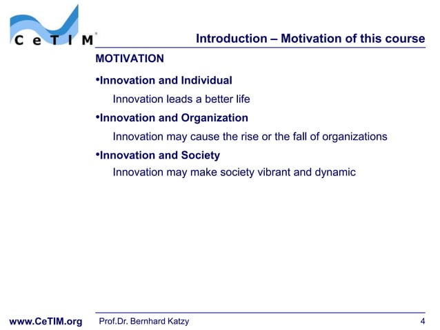 Managing Innovation_Introduction to Innovation | PPT