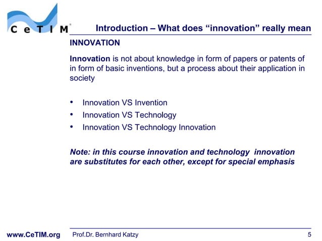 Managing Innovation_Introduction to Innovation | PPT