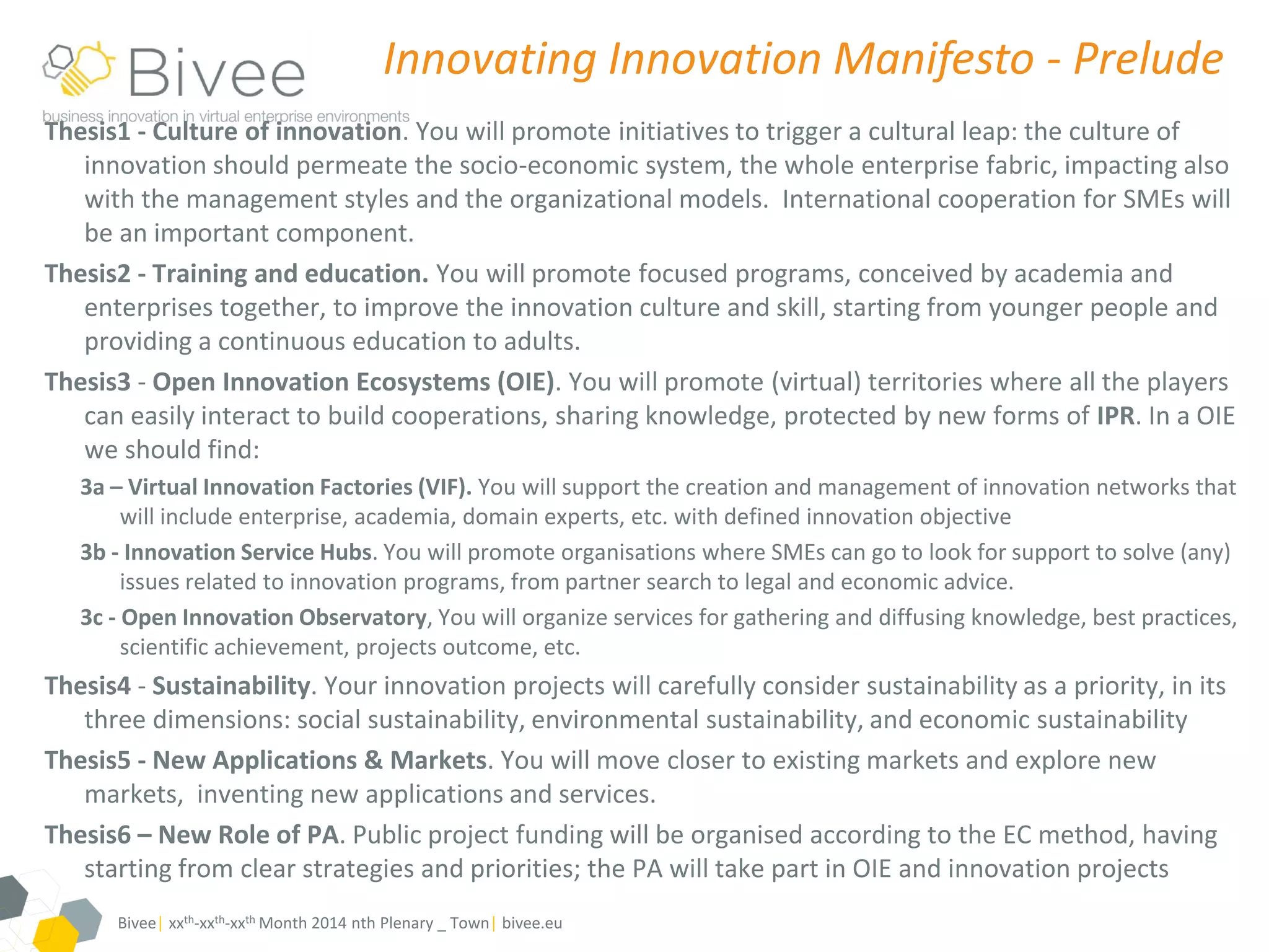 Innovation manifesto v04 | PDF