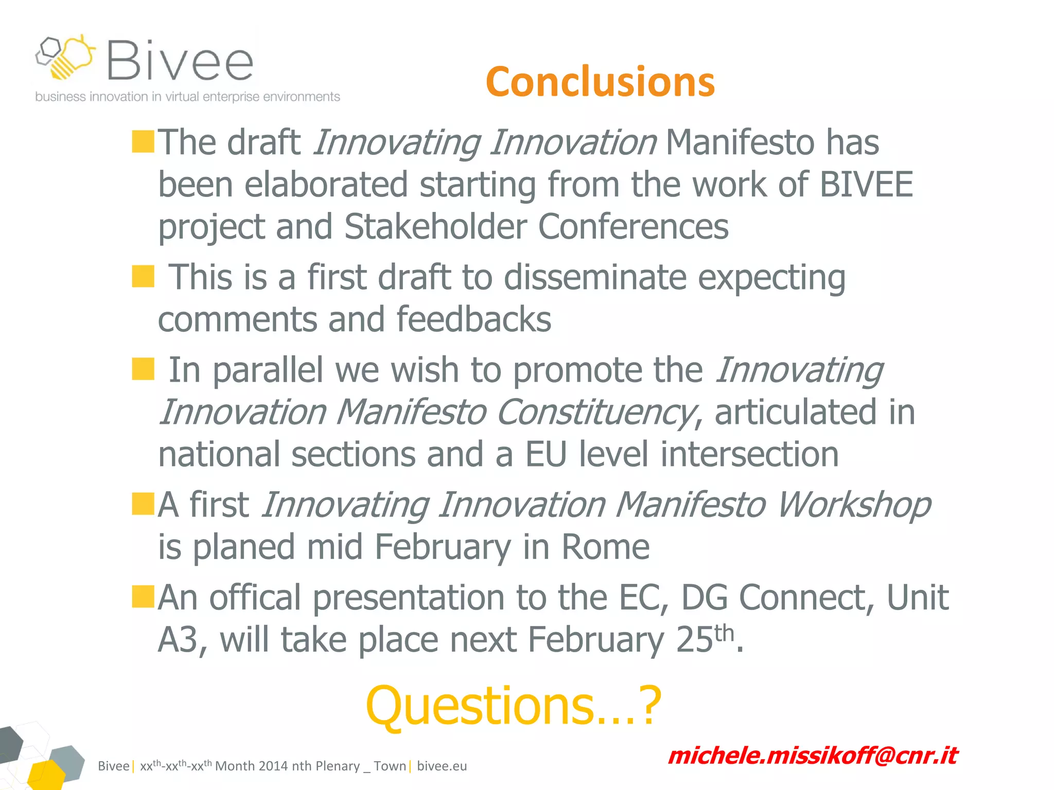 Innovation manifesto v04 | PDF