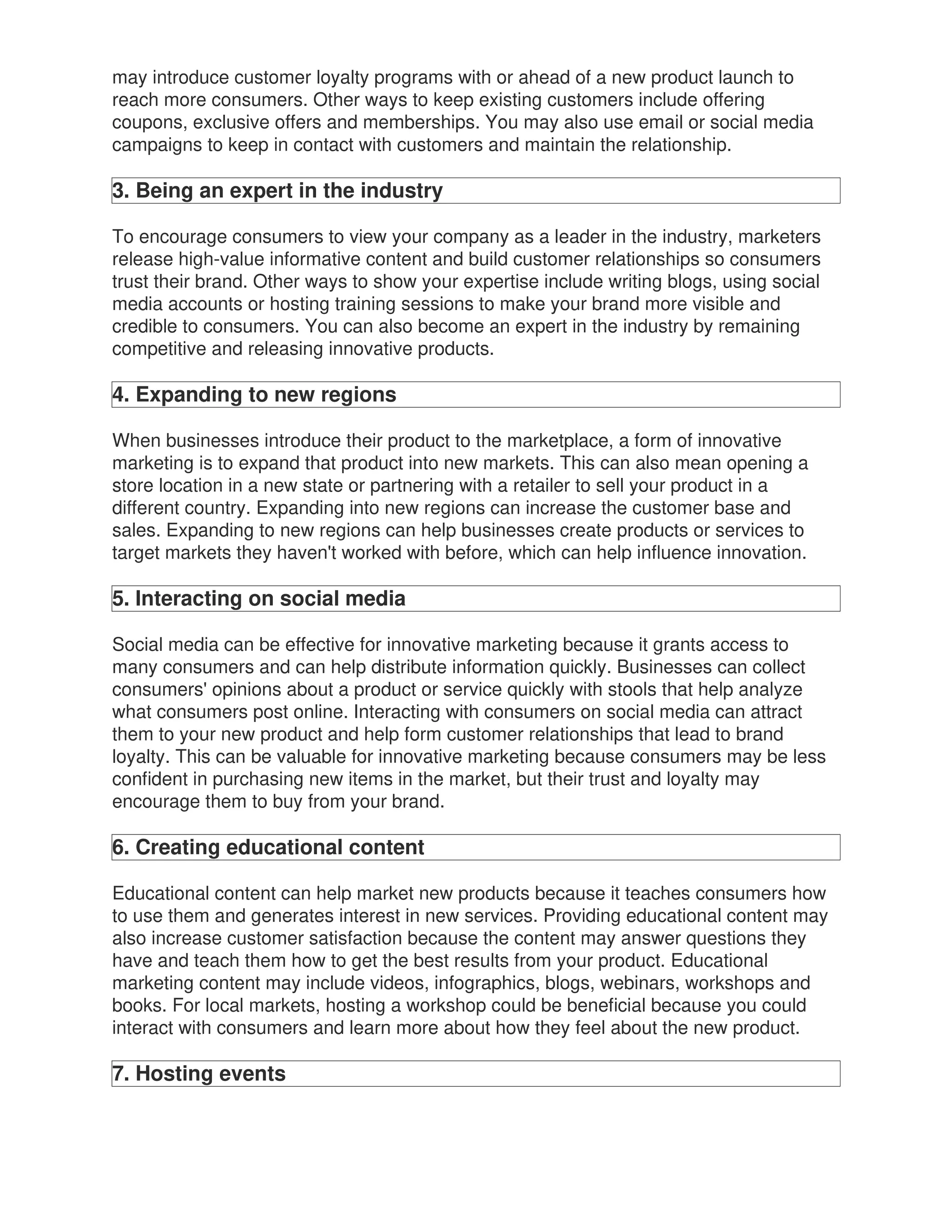Innovation Marketin-reasons to use innovation | DOCX