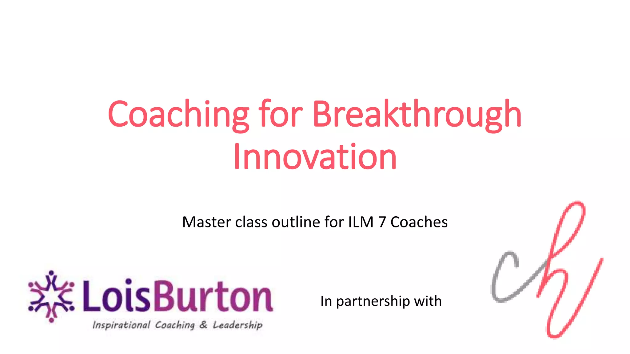 Innovation master class slides | PPTX | Social Networking | Internet