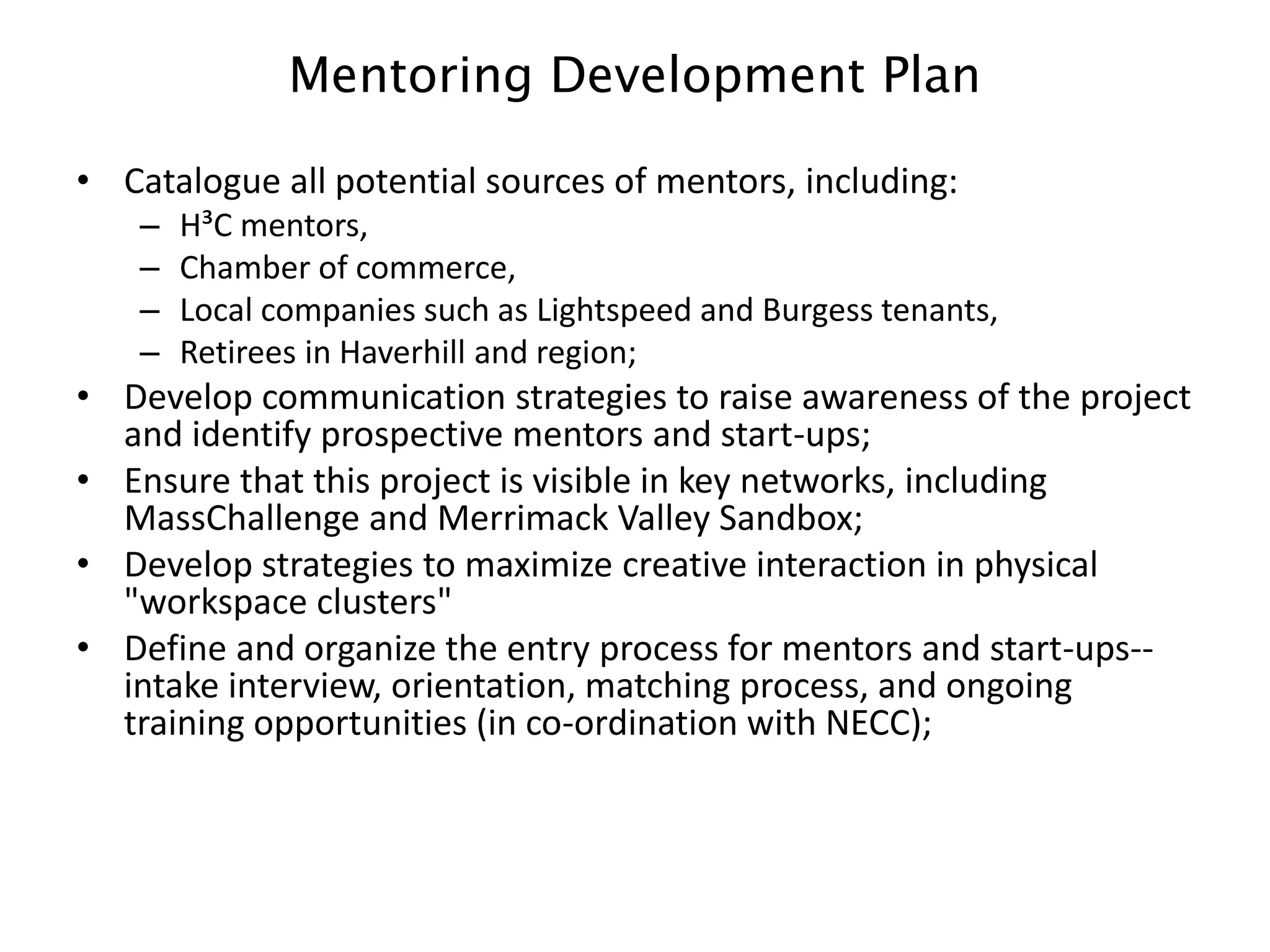 Innovation mentoring grant proposal 100113 rev 1 | PPT