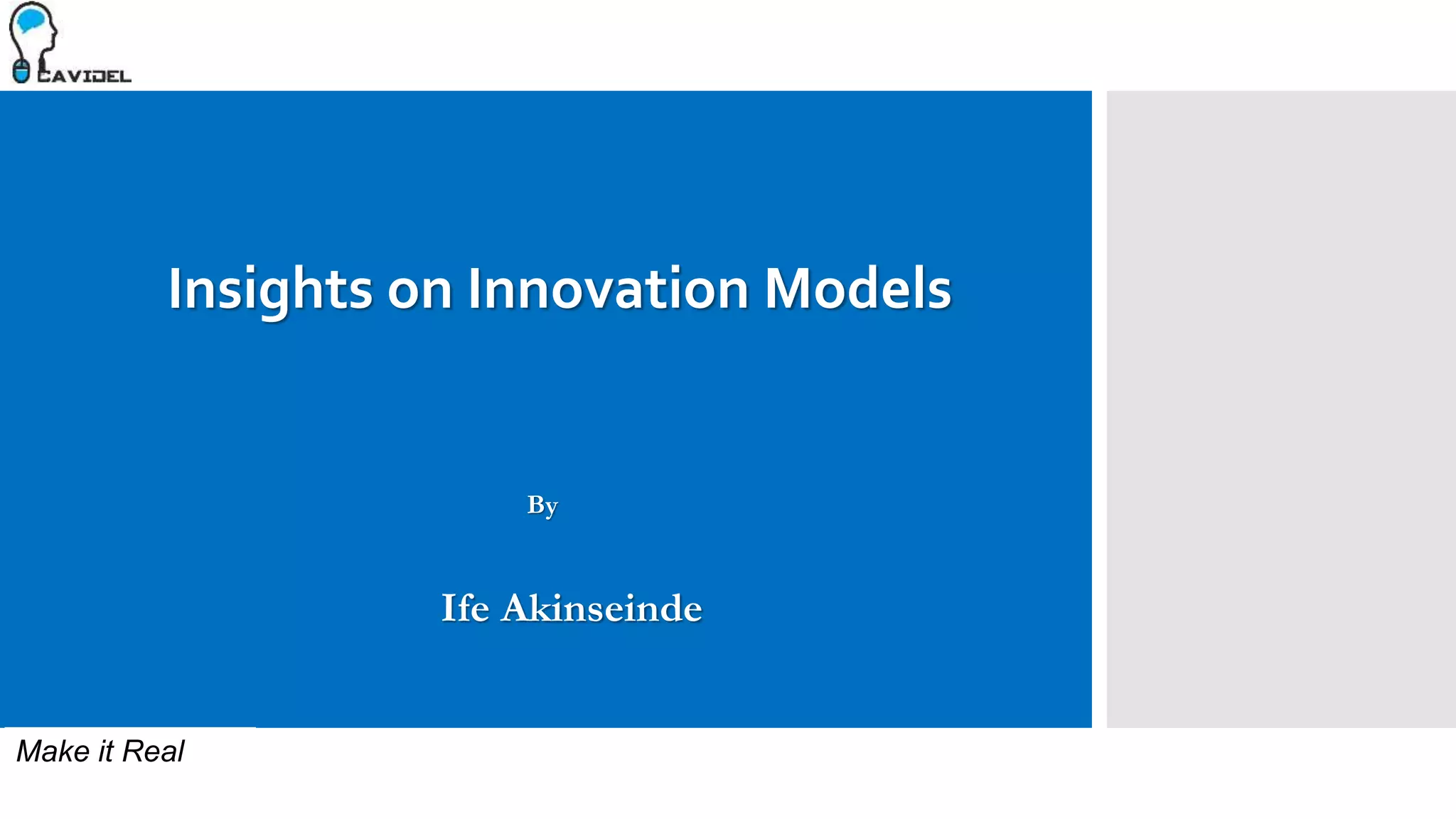 Innovation model for organizations | PPTX