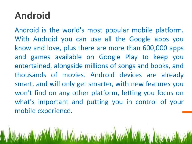 Innovation of android technology | PPT