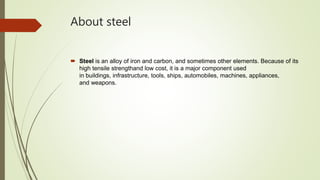 Innovation of steel | PPTX