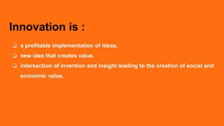 Innovation- 360 degree view | PPTX